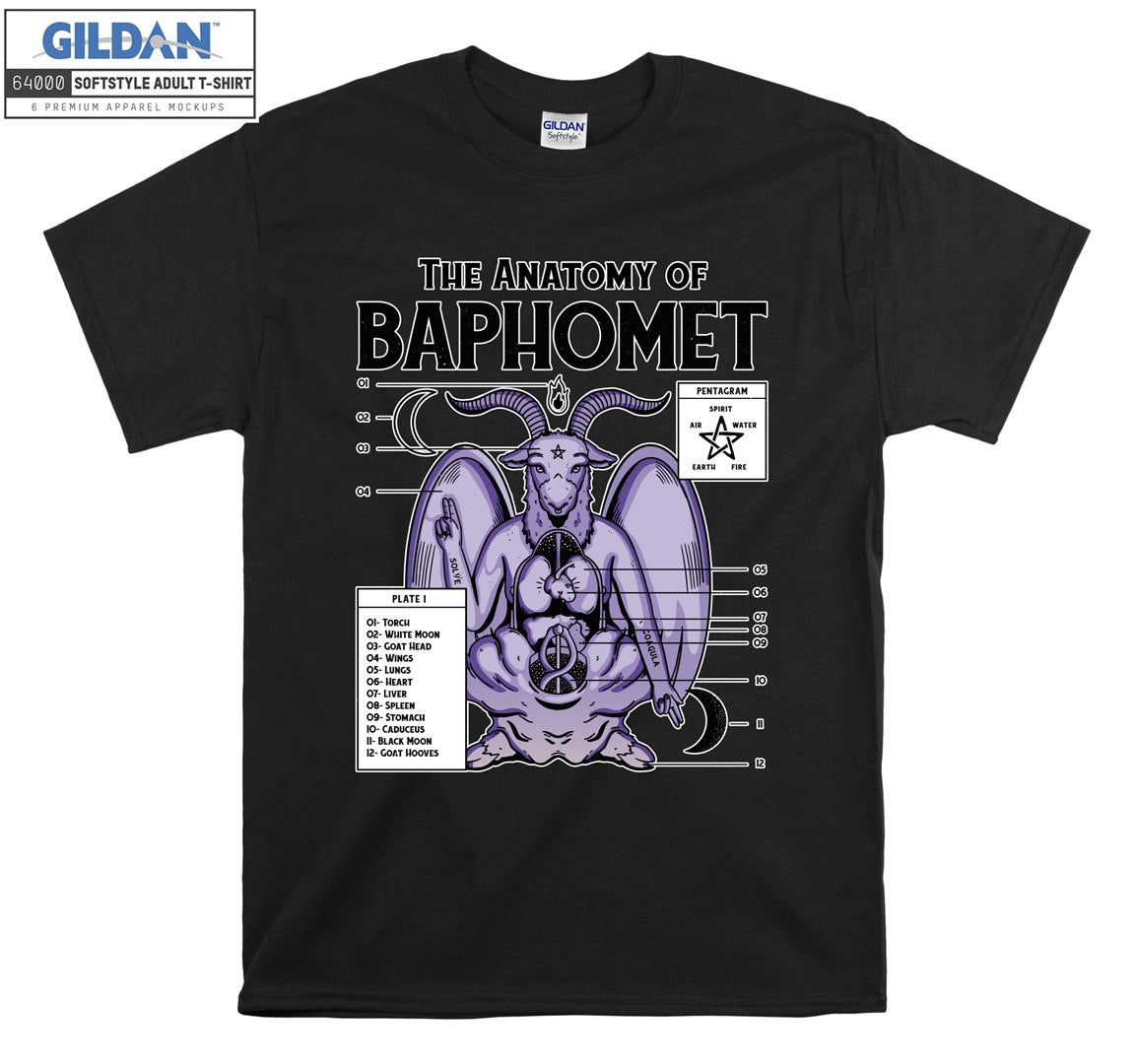 The anatomy of baphomet figure T-shirt – Tshirk